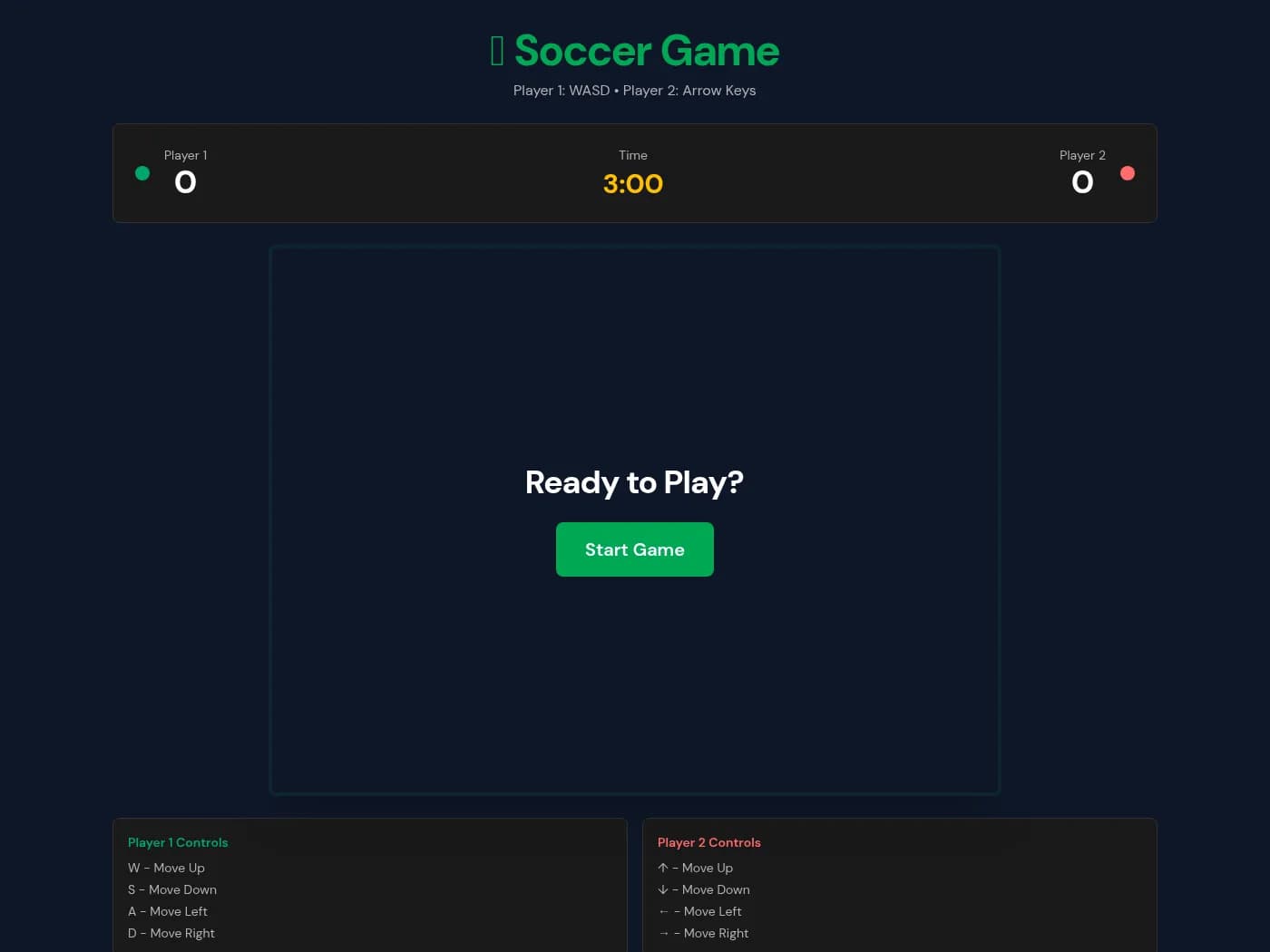 Soccer Game Simulator