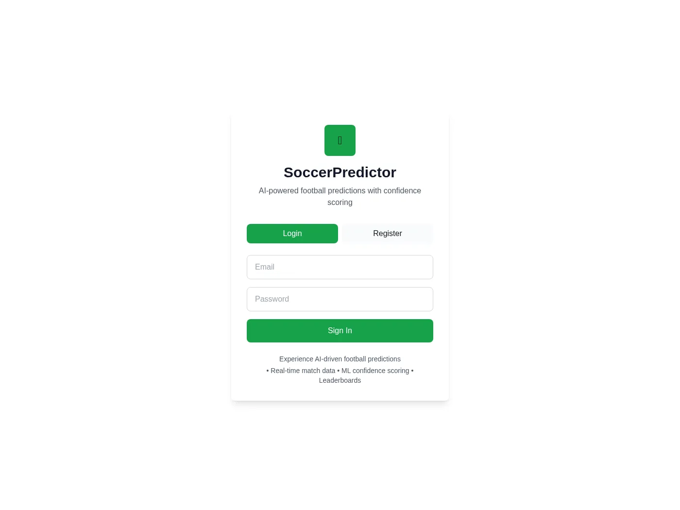 SoccerPredictor Full-Stack Backend API with Embedded Python Model