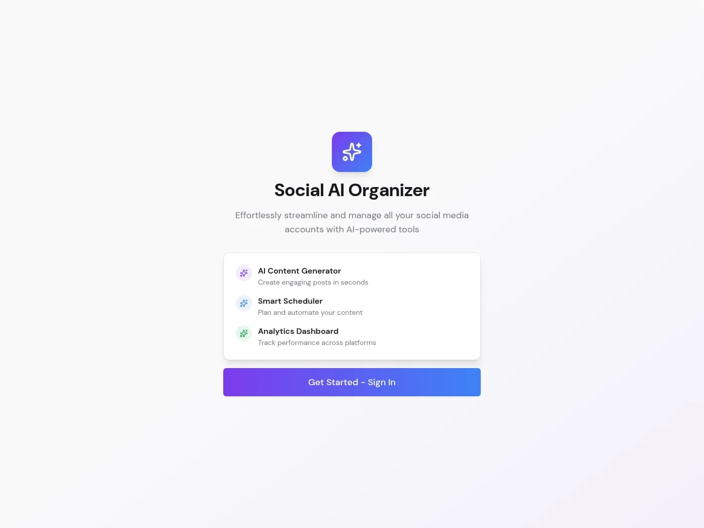 Social AI Organizer