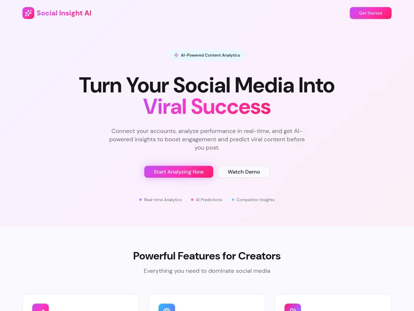 Social Insight AI: Real-Time Content Analyzer for Creators