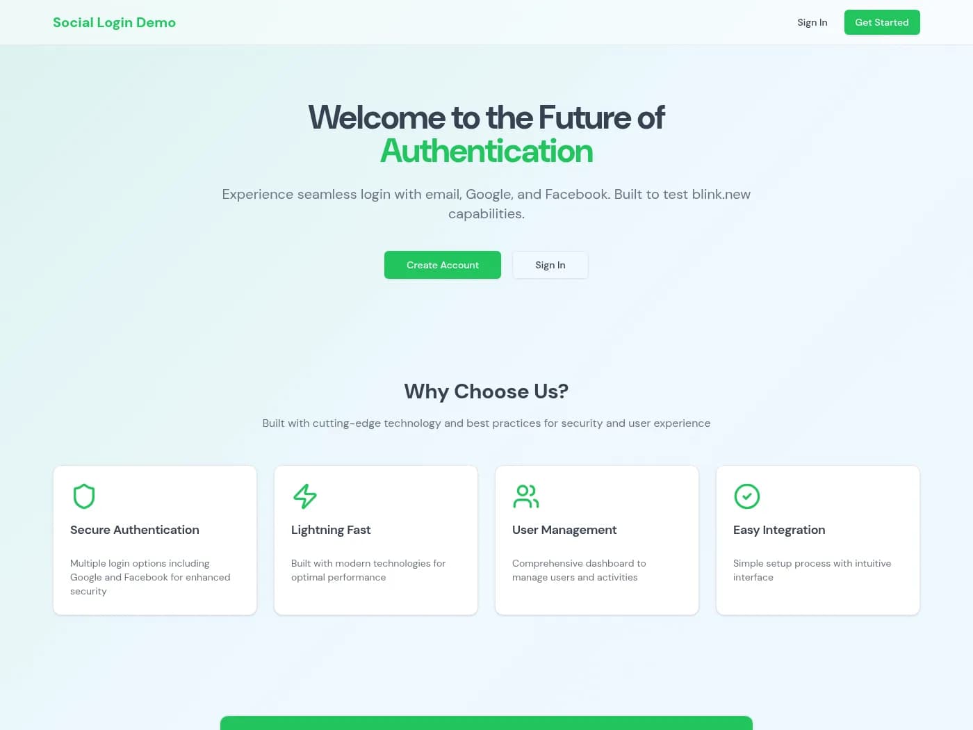 Social Login Dashboard Website