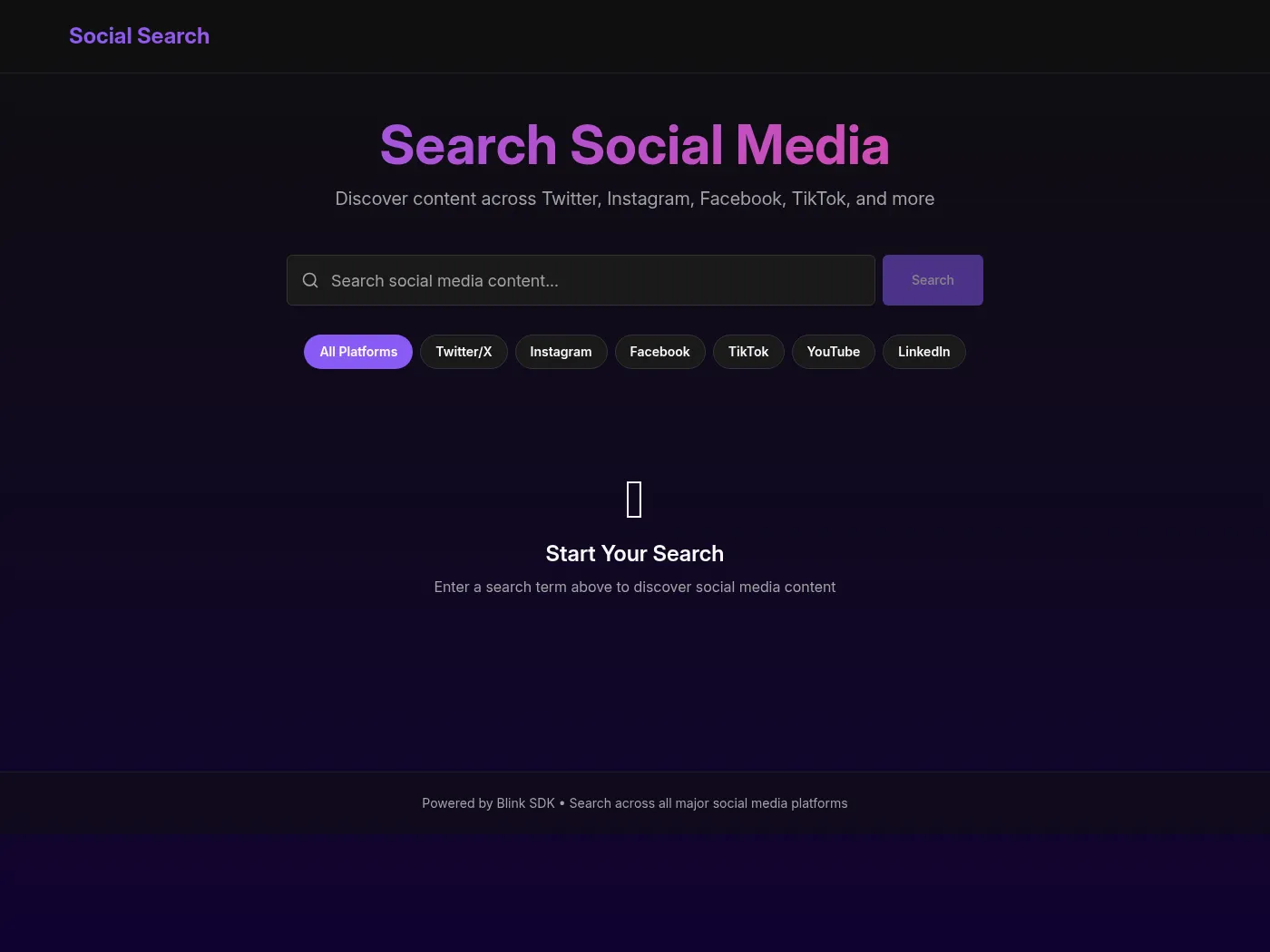 Social Media Content Search Engine