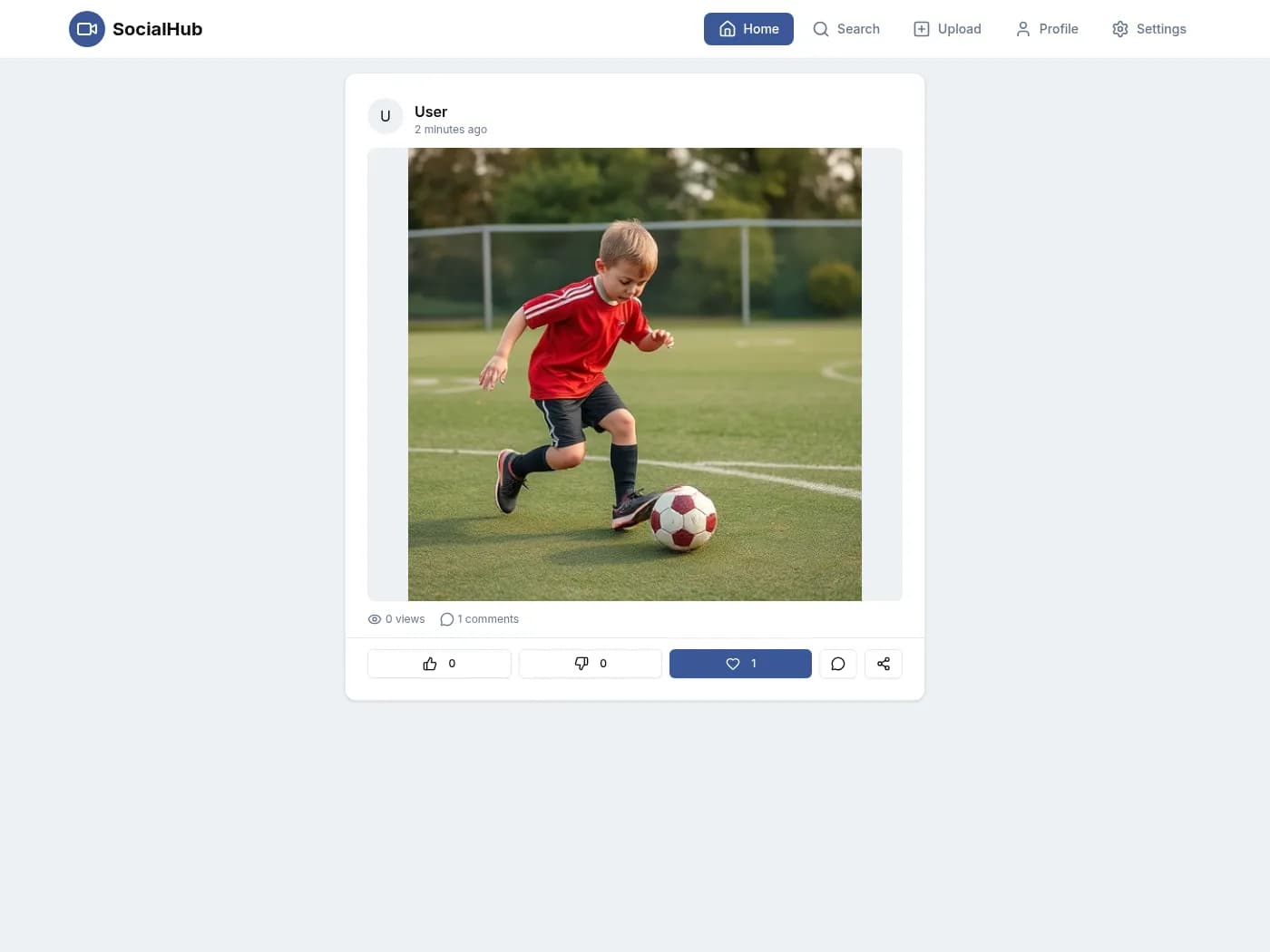 Social Media App with Rich Interactions and Content Management
