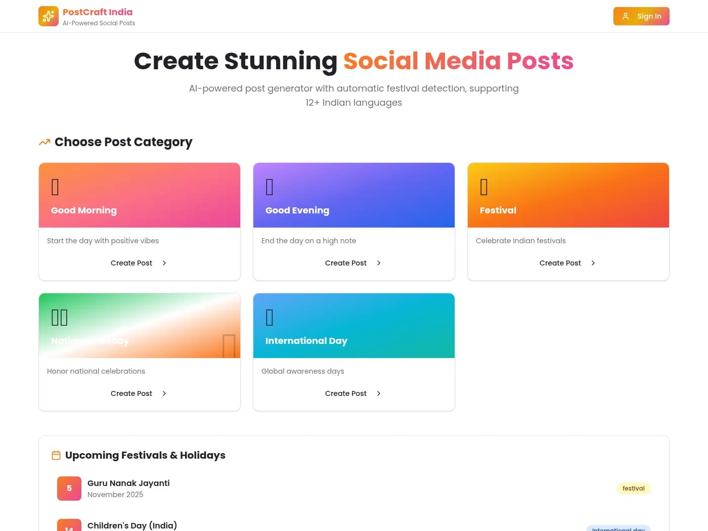 Social Media Post Generator & Scheduler