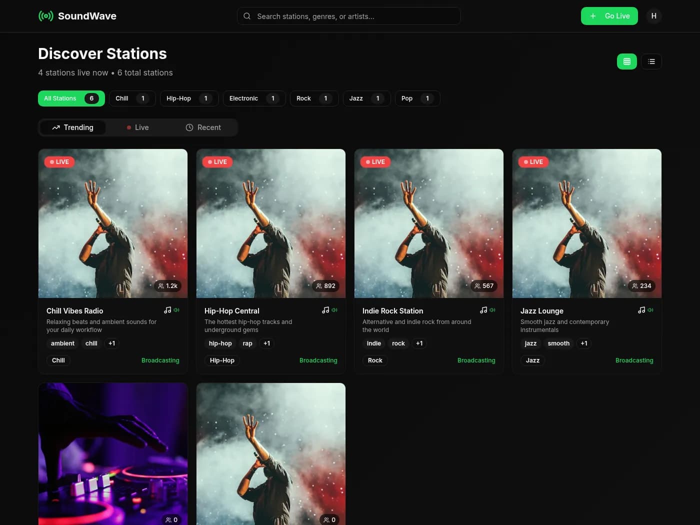 Social Music Broadcasting Platform