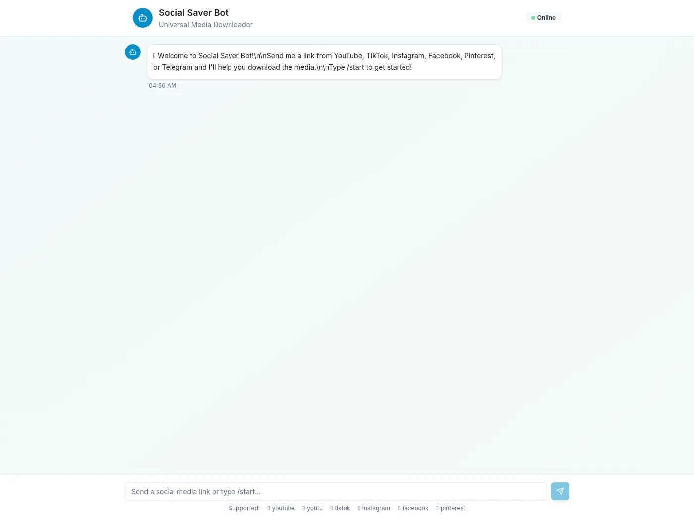 Social Saver Bot – Universal Social Media Downloader Telegram Bot