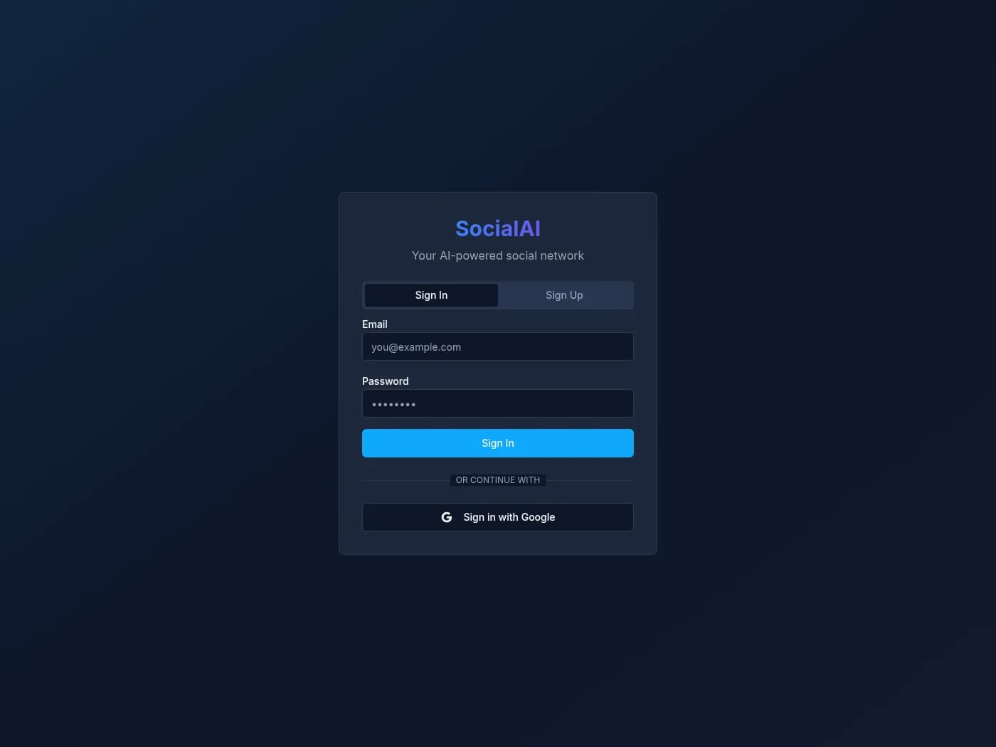 SocialAI - AI Social Network Builder