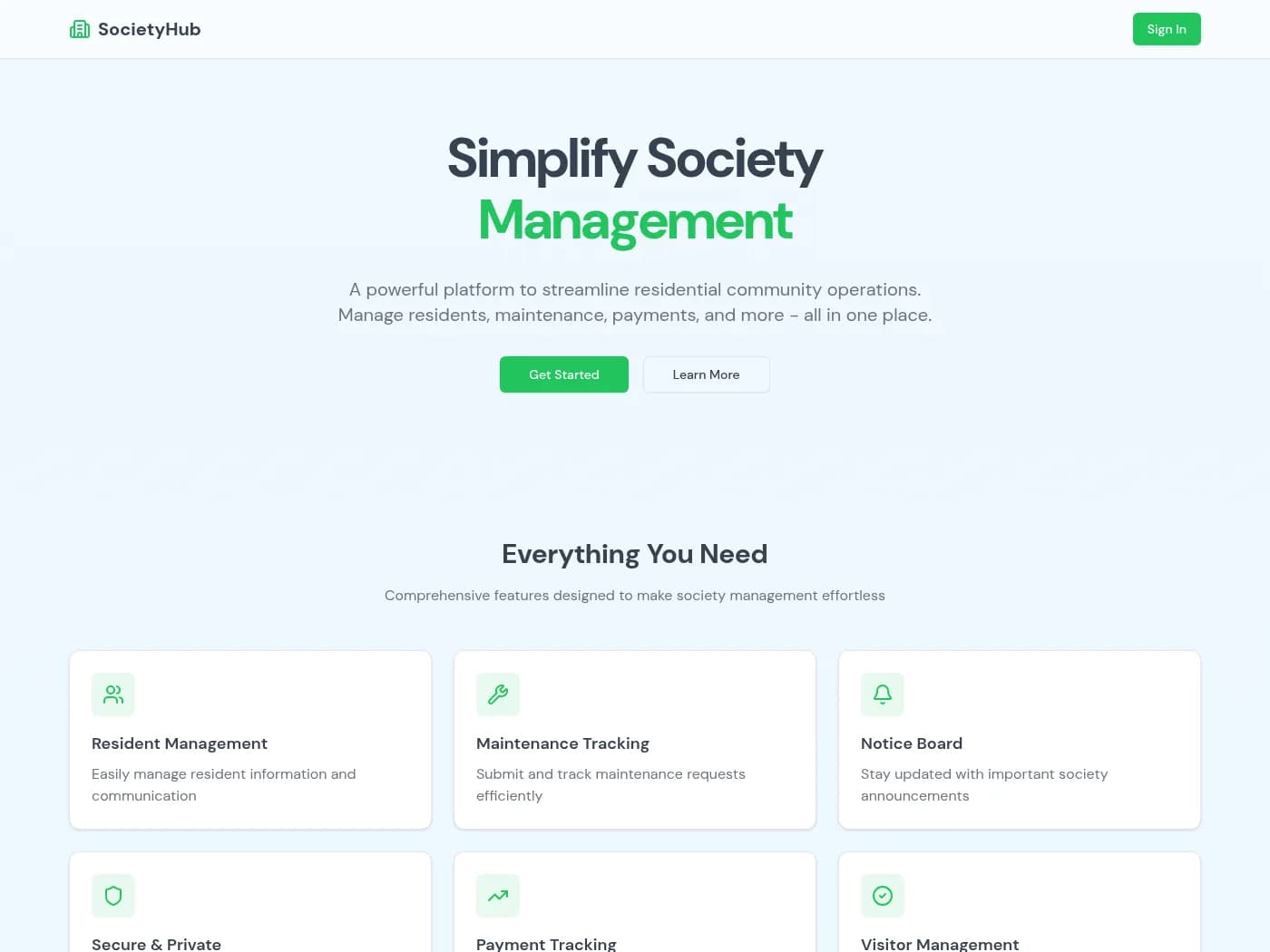 Society Management Platform with Custom Themes