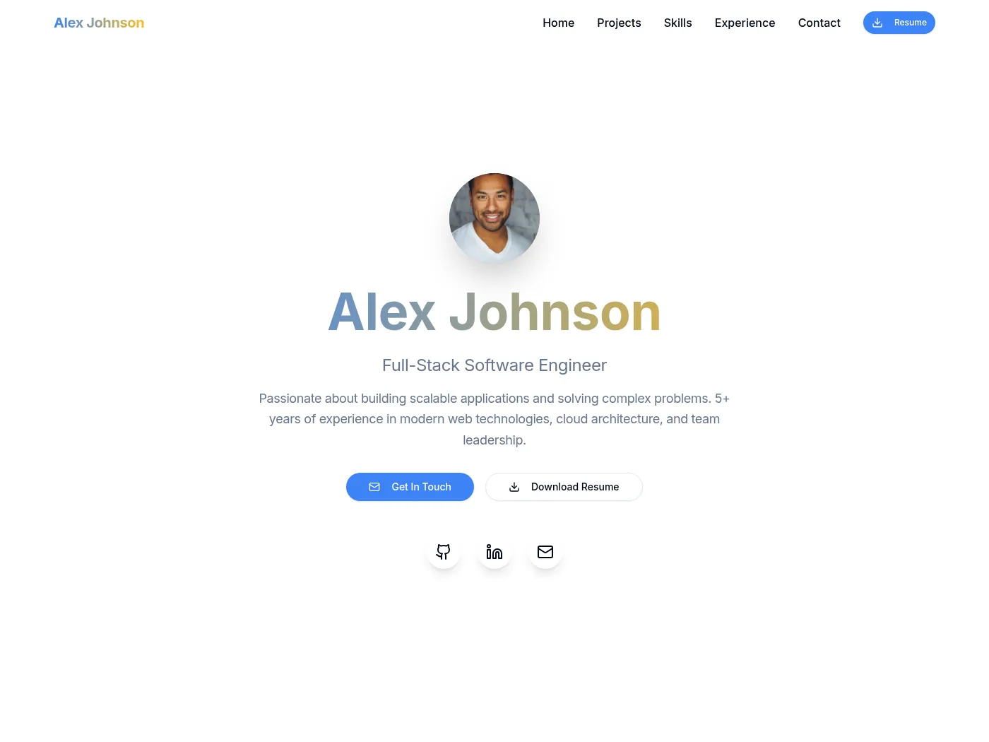 Software Engineer Portfolio with Random Projects