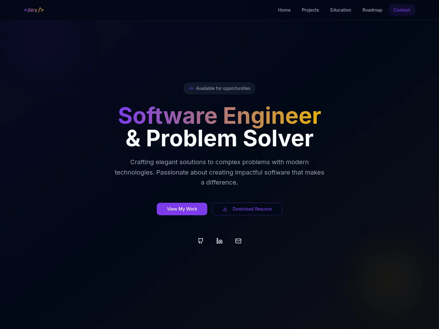 Software Engineer Portfolio & Graduation Roadmap Site
