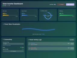 Solar Inverter Glassmorphic Monitoring Dashboard