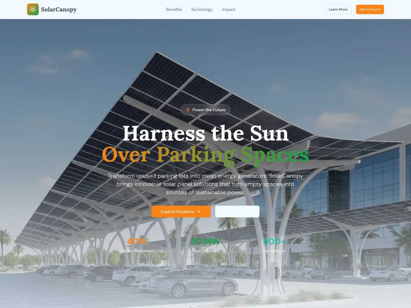 SolarCanopy: Harness the Sun Over Parking Spaces