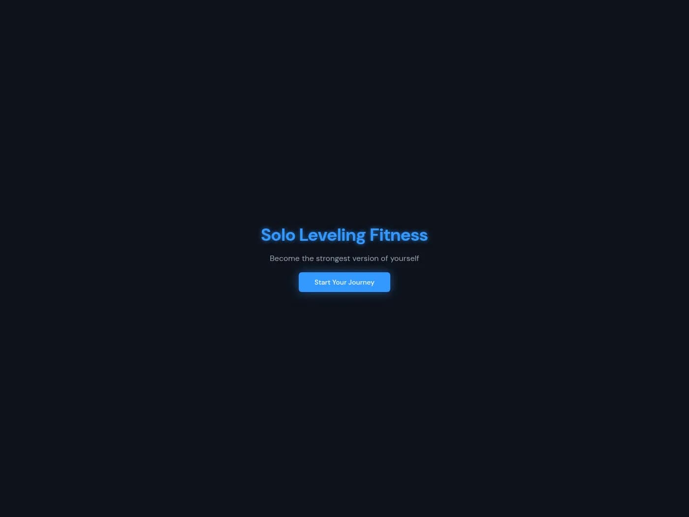 Solo Leveling Fitness Quest App