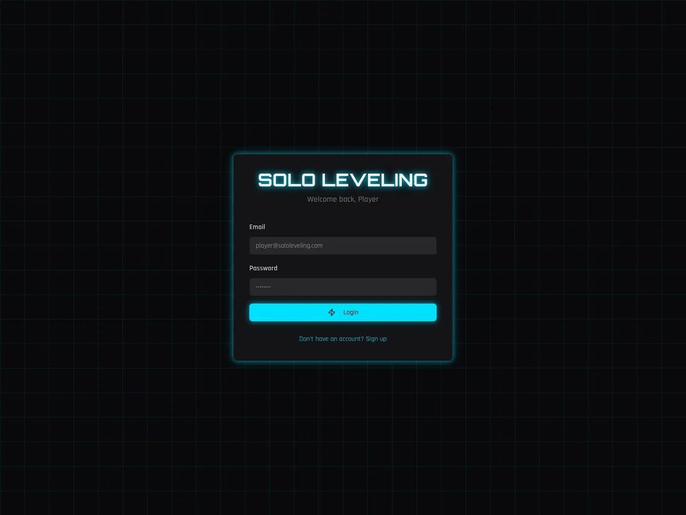 Solo Leveling Gamified Growth Web App