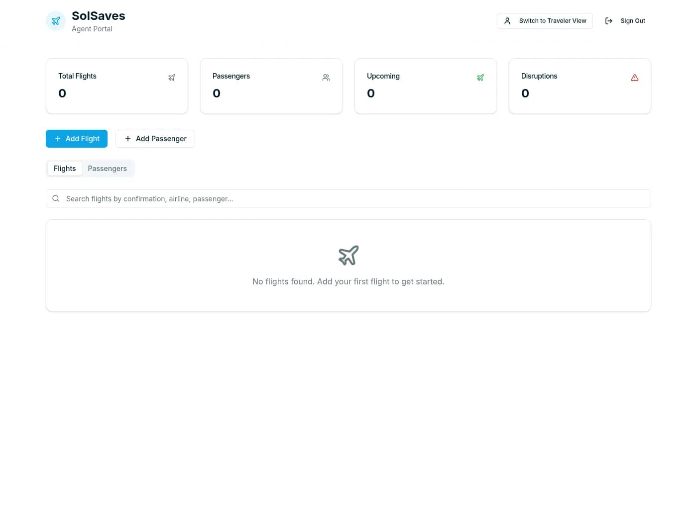 SolSaves Flight Management & AI Backup Portal