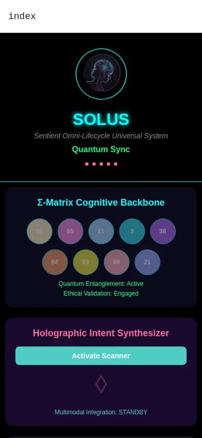 SOLUS Cognitive Framework