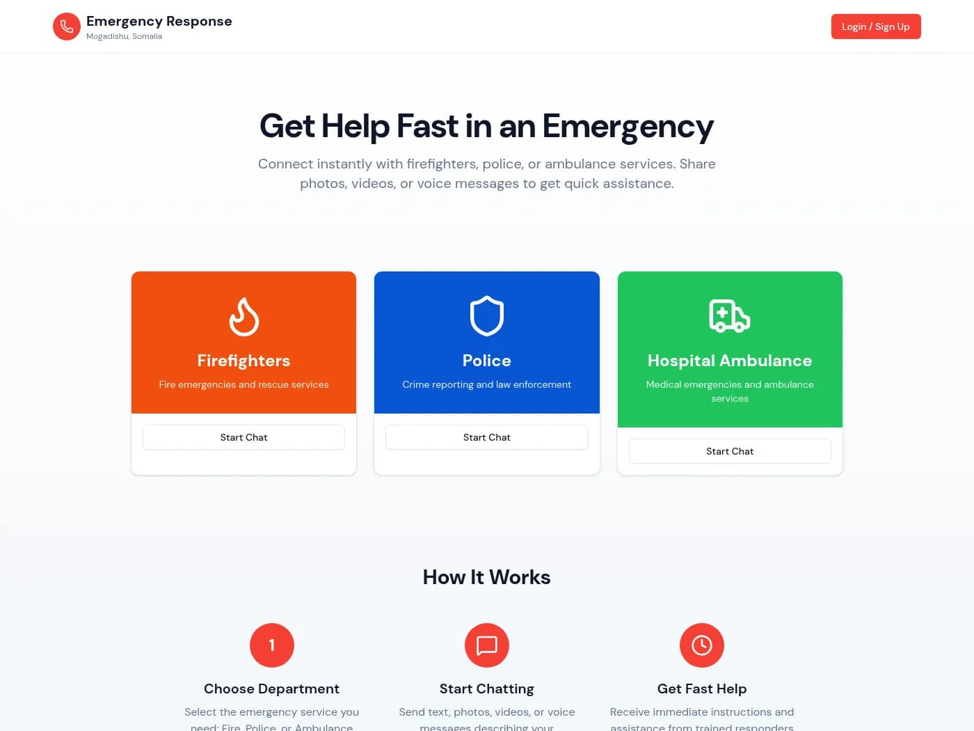 Somali Emergency Response Web App