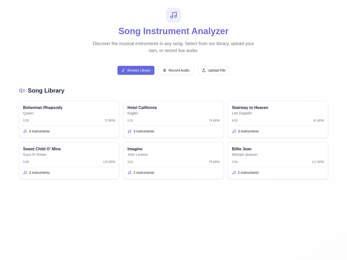 Song Instrument Analyzer & Guide