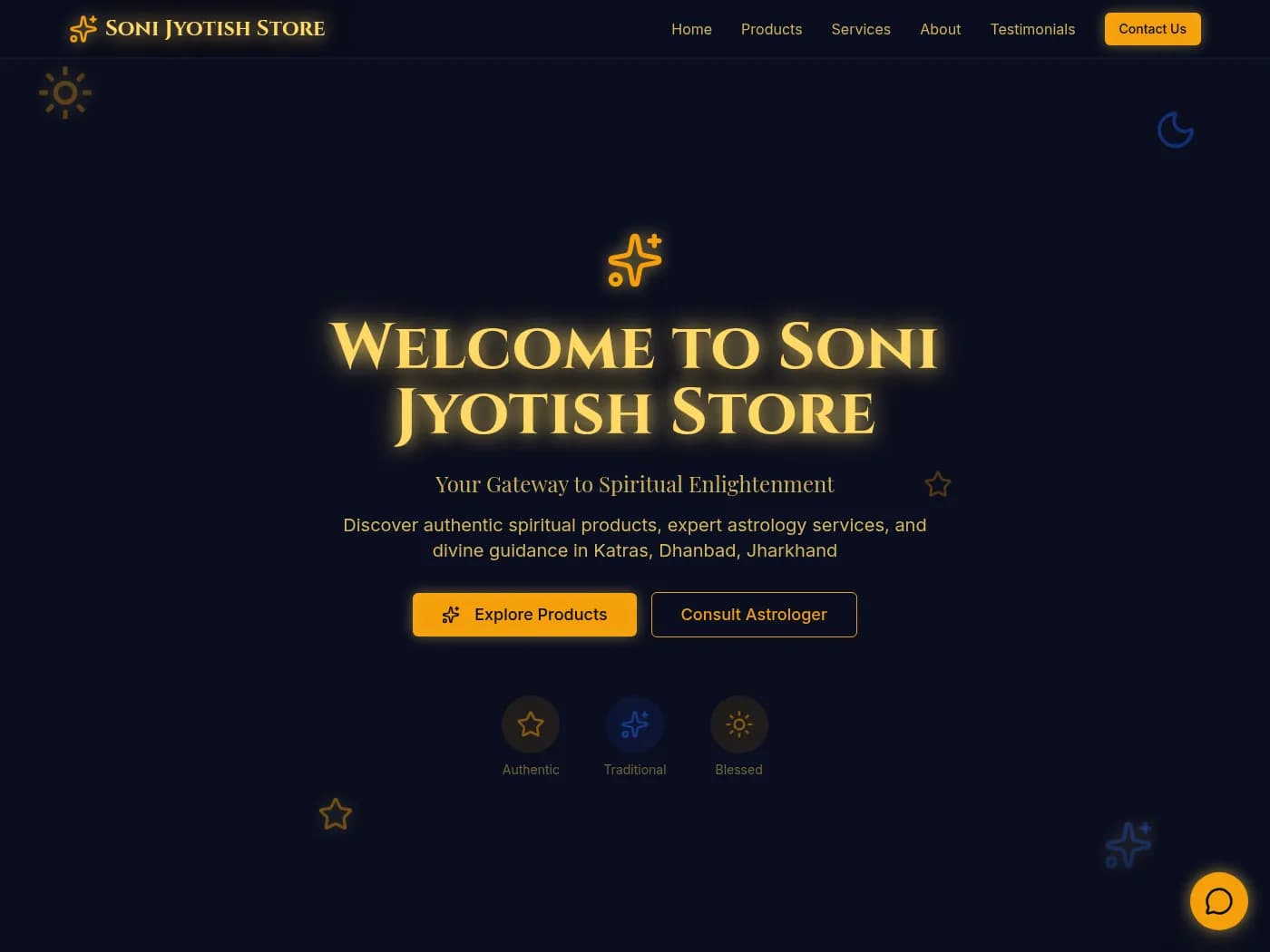 Soni Jyotish Store Spiritual E-Commerce Website