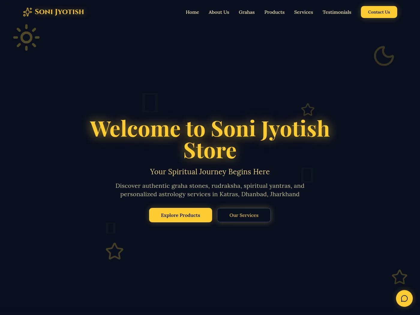 Soni Jyotish Store – Spiritual Online Store with AI Astrology Assistant