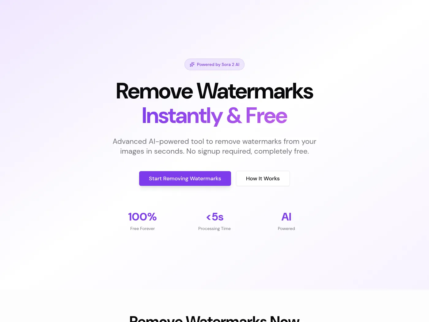 Sora 2 Watermark Remover Website
