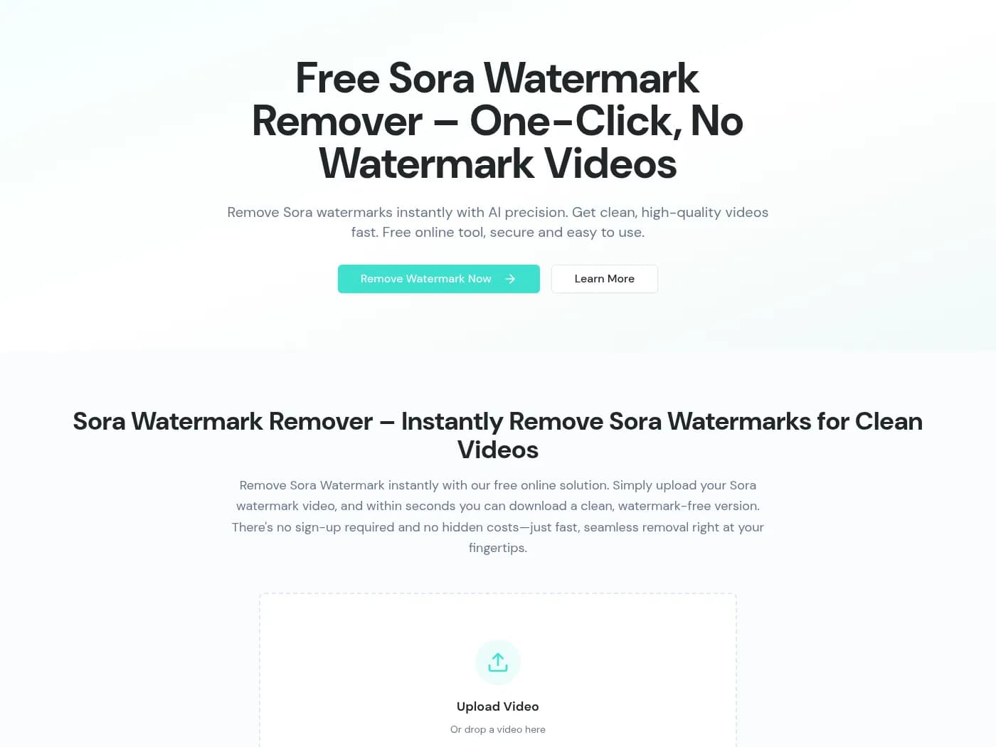 Sora Watermark Remover AI