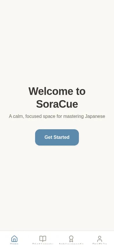 SoraCue: Serene JLPT & Japanese School Learning with Headspace-style Guided UX