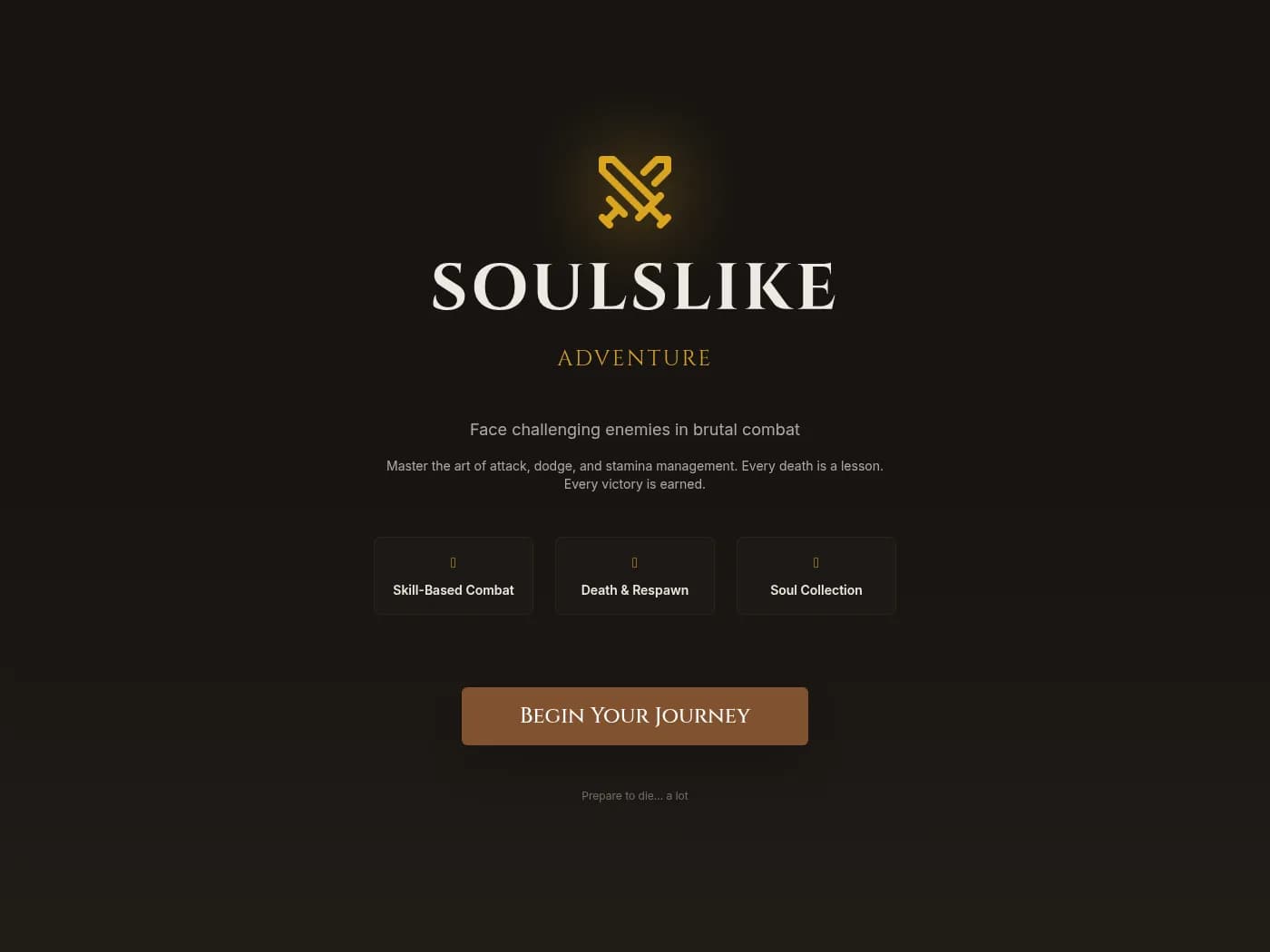 Soulslike Adventure Web Game