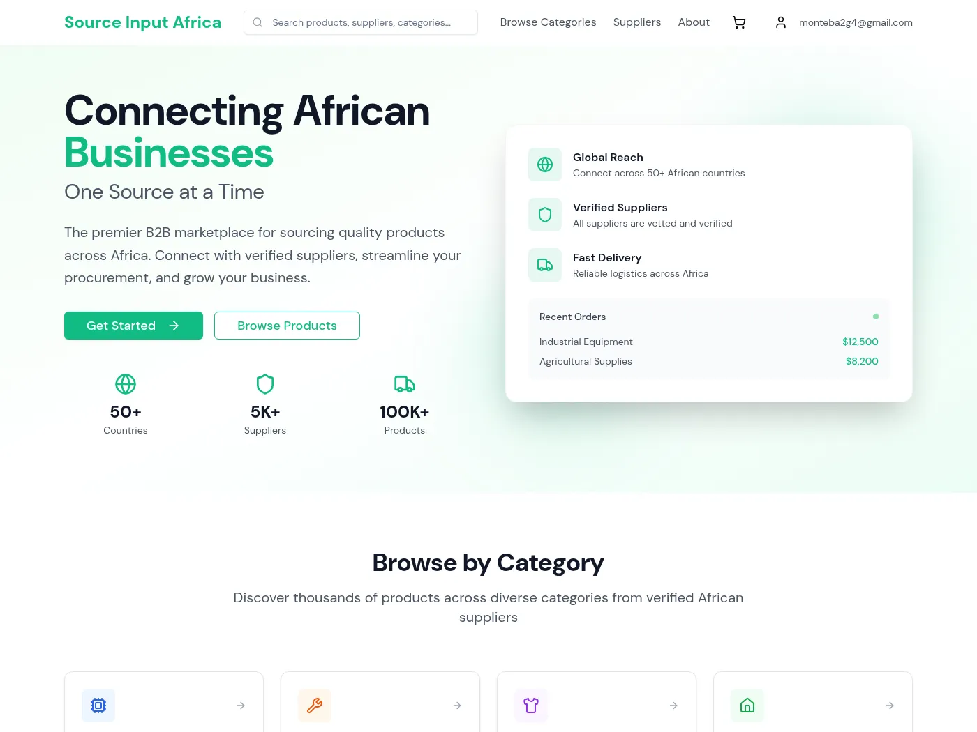Source Input Africa: Modern B2B Ecommerce Platform for Africa