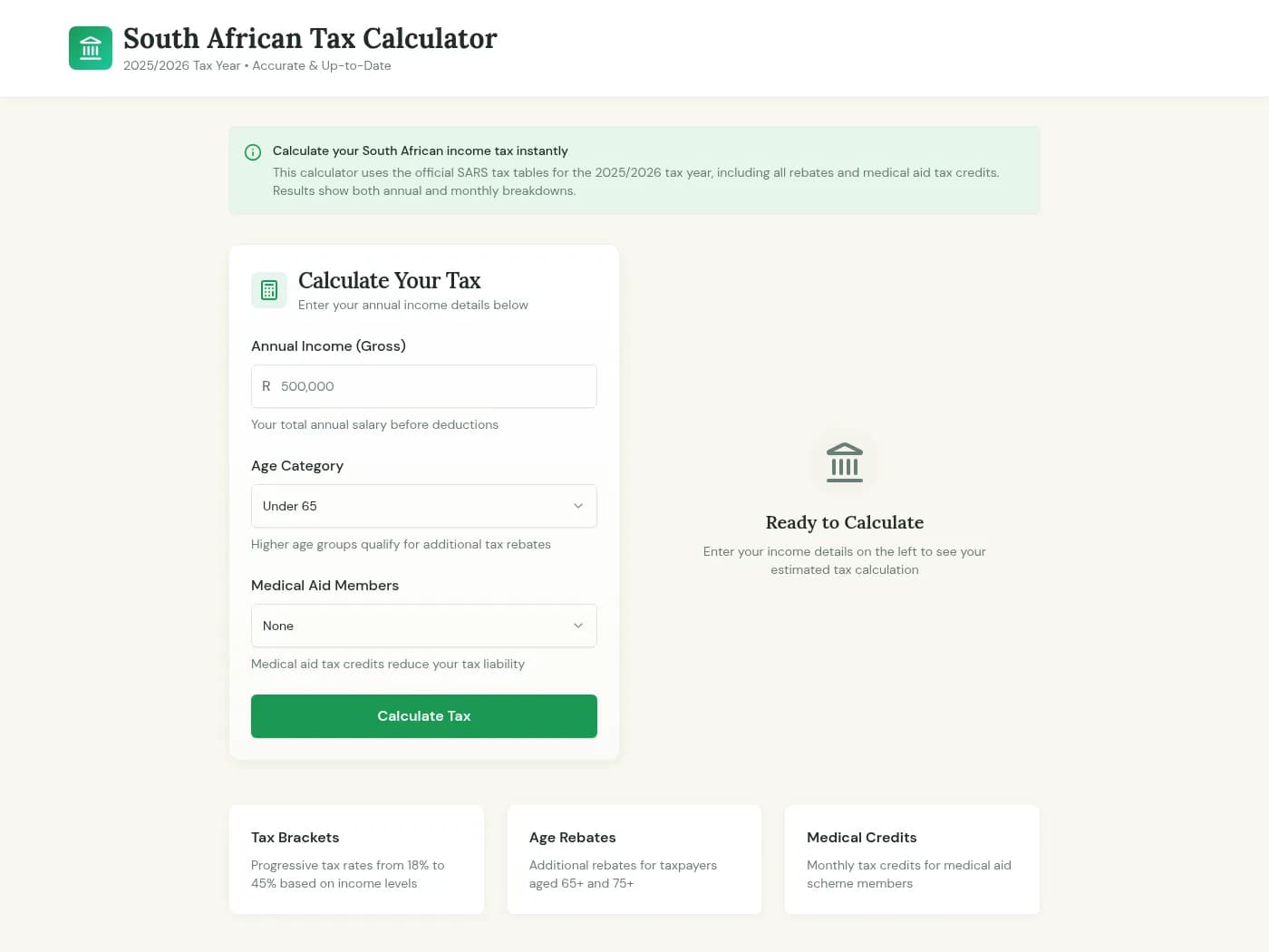 South African Tax Calculator