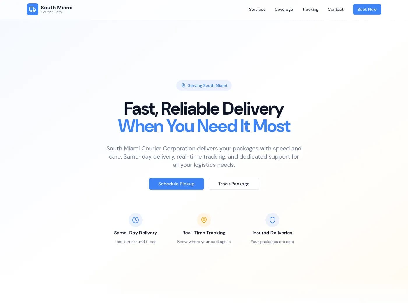 South Miami Courier Corporation Website