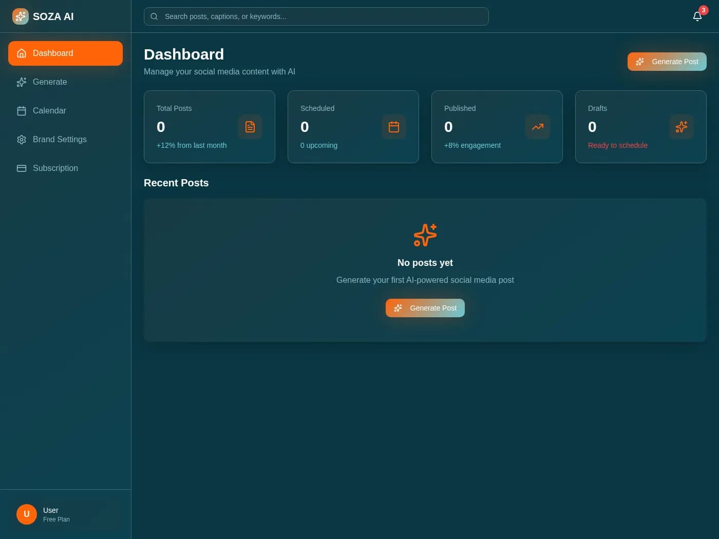 SOZA AI Social Media Manager