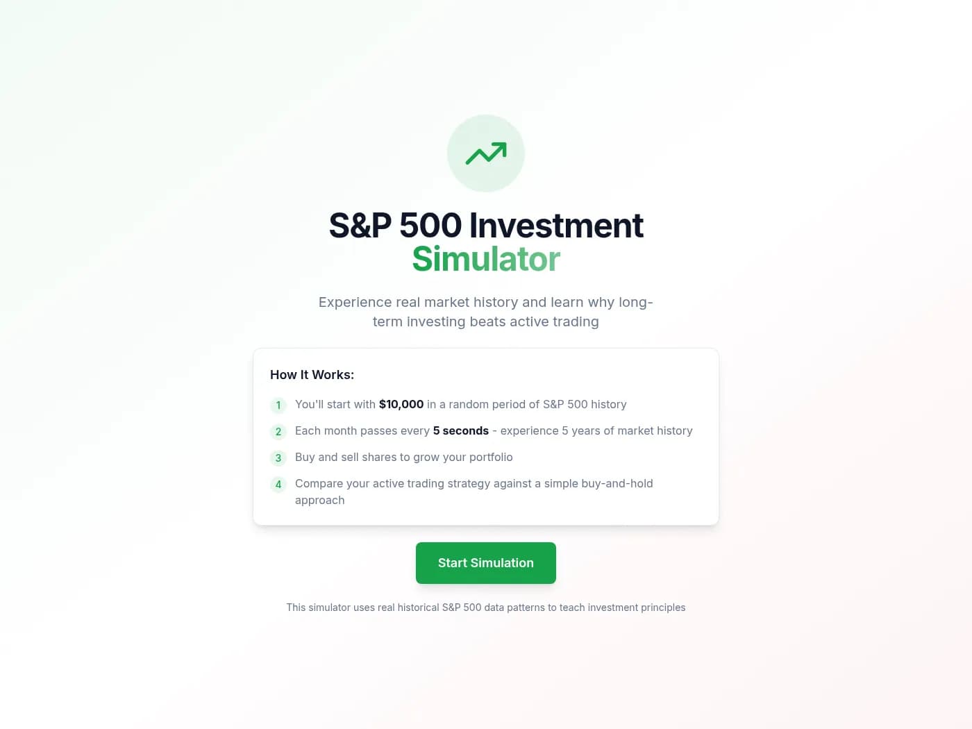 Investment Simulator Game