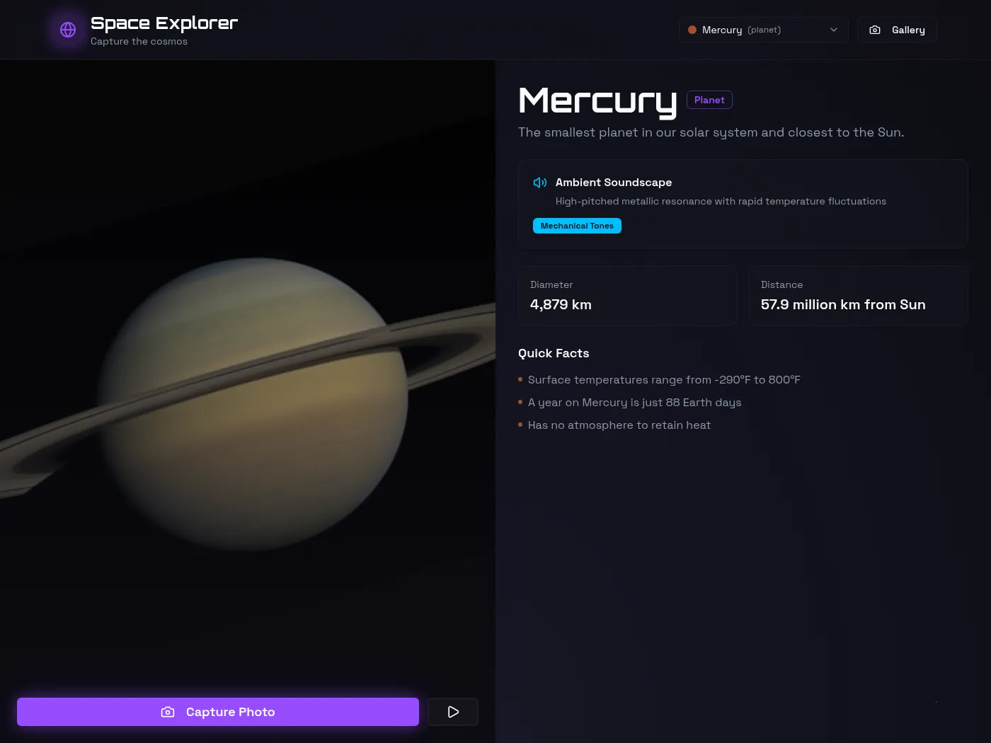 Space Explorer: Snap & Sound