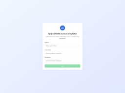 Sparx Maths Homework Auto Completer Web App