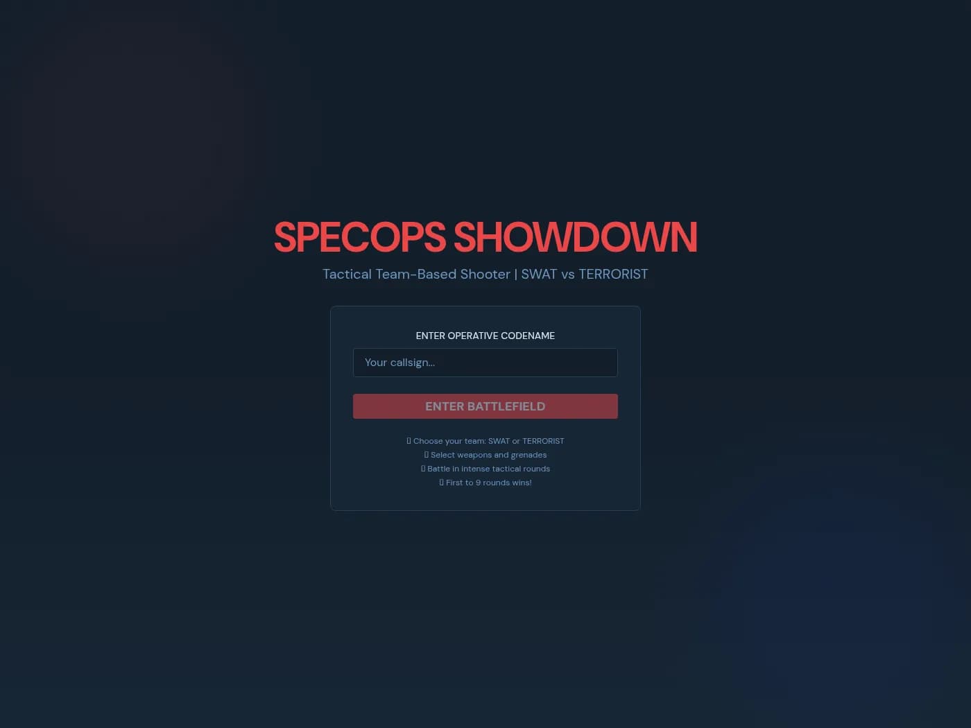 SpecOps Showdown