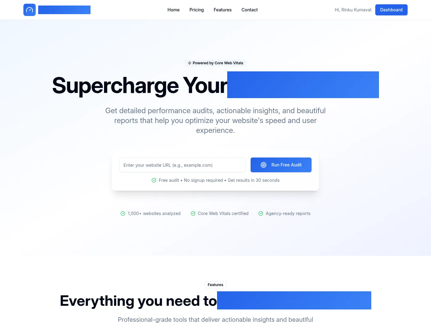 SpeedAuditor Pro - Attractive Website Performance Audit & Reporting SaaS
