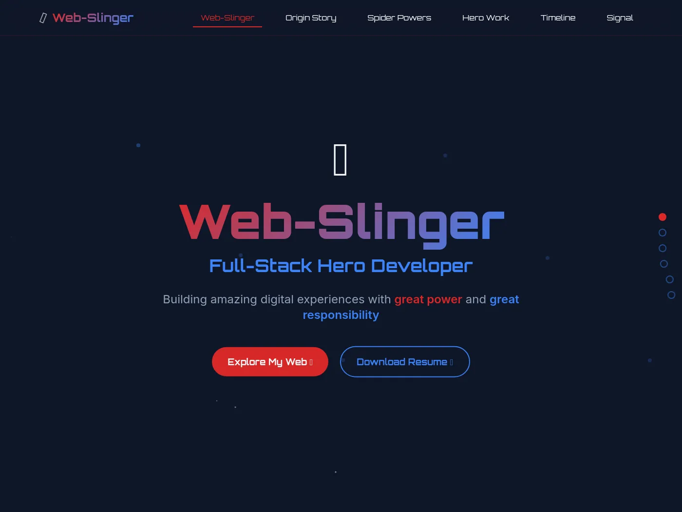 Spider-Man 3D Stack Portfolio