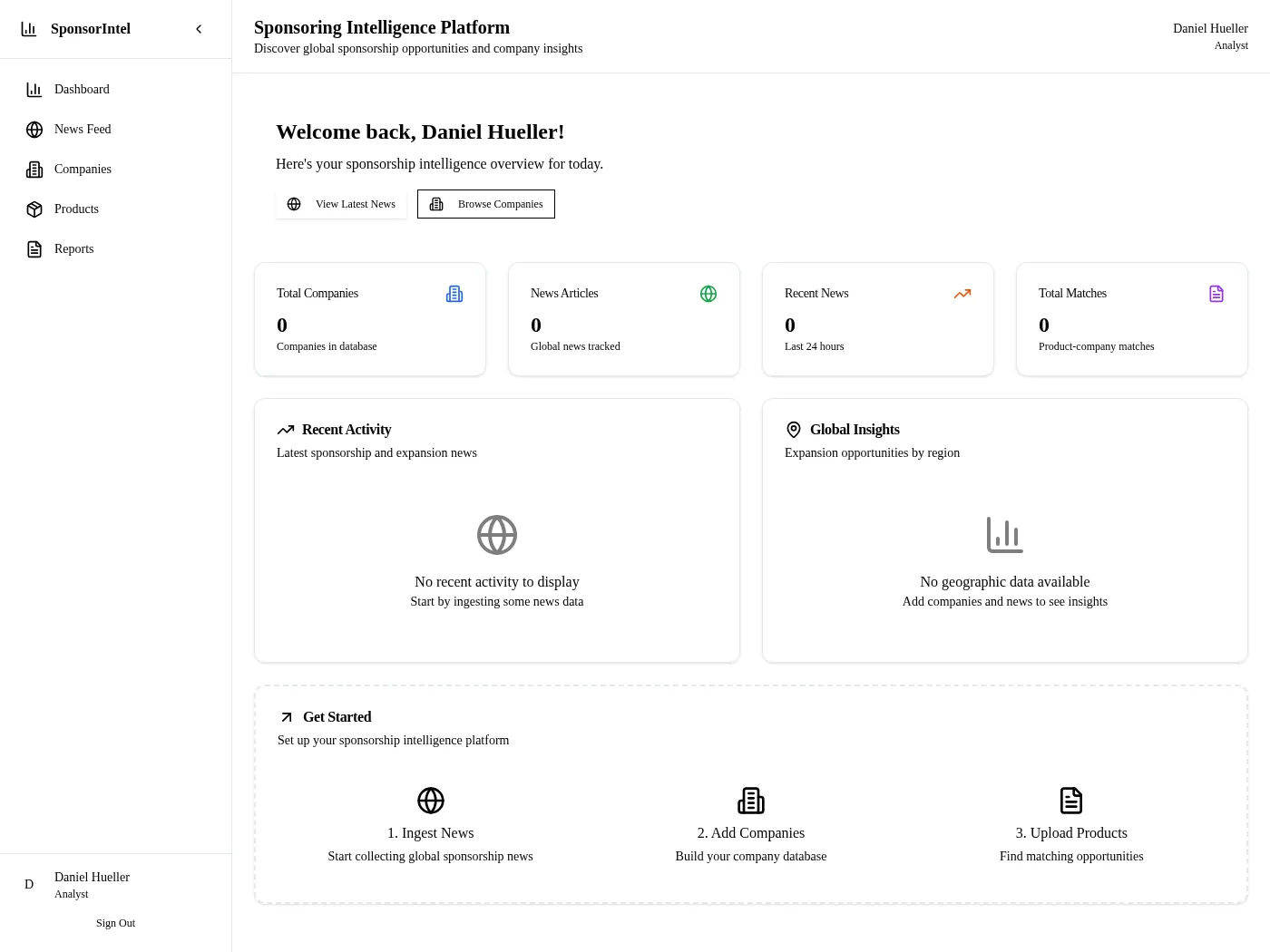 Sponsoring Intelligence & Matching Platform