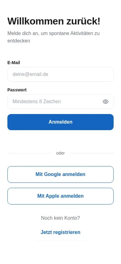Spontan – Geo-social Activity Discovery App for DACH Region