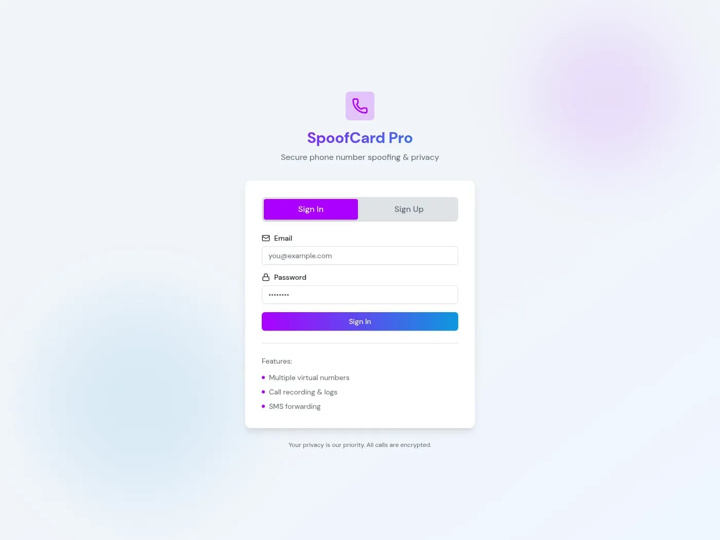 SpoofCard-Like Phone Card Spoofing App