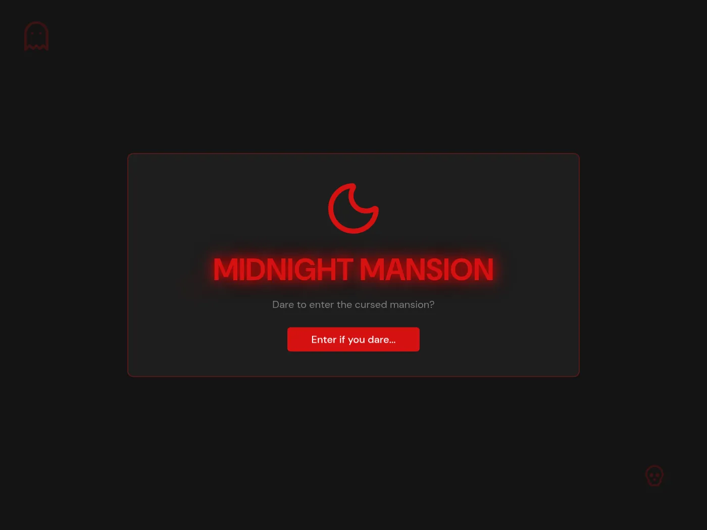 Spooky HTML Horror Game
