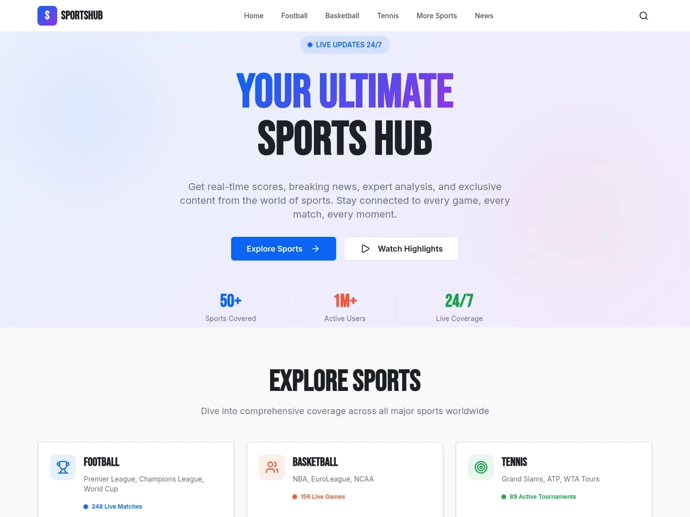 All-in-One Sports Information Hub