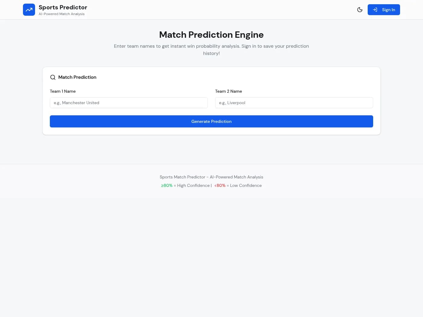 Sports Match Predictor & Betting Insights