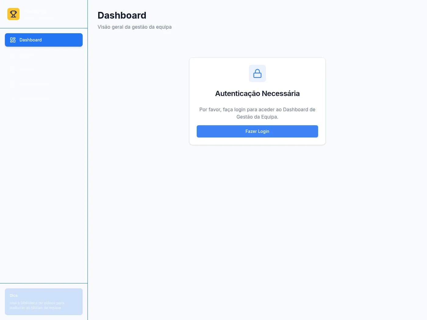 Sports Team Management Dashboard