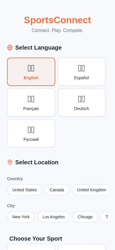 SportsConnect: Find Sports Partners, Opponents, and Venues