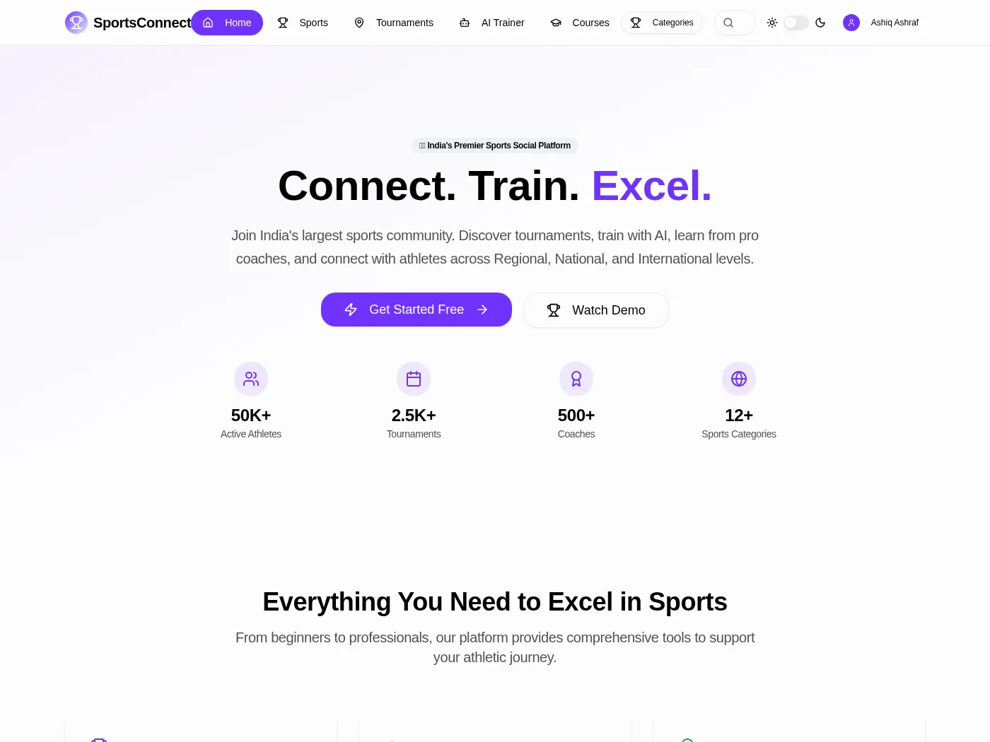 SportsConnect – Social Sports Platform for India