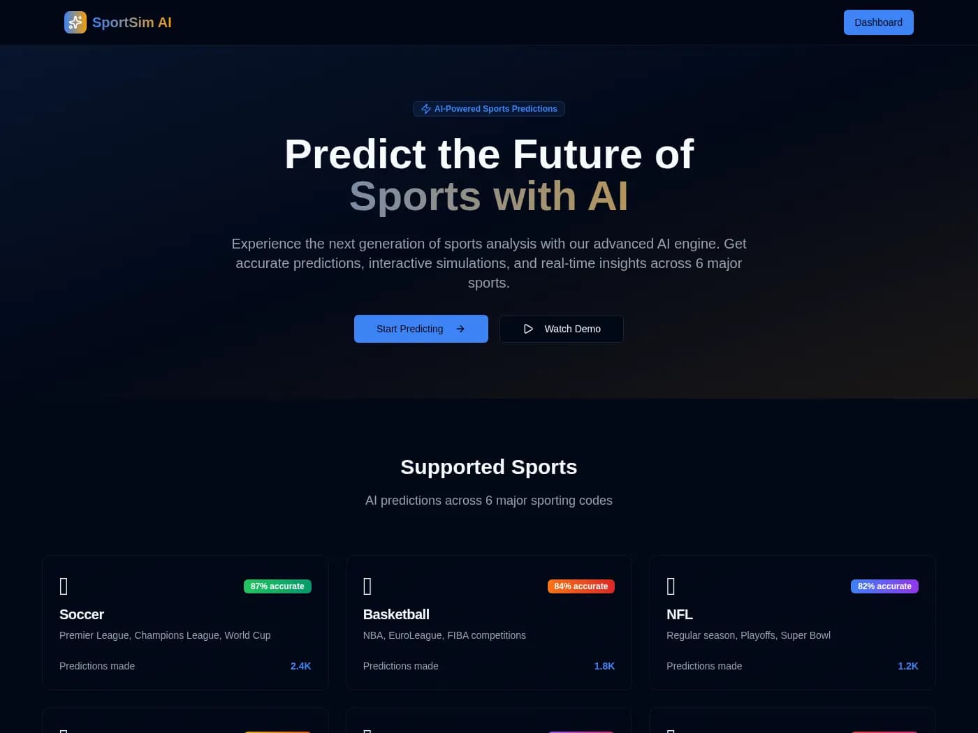 SportSim AI: Cross-Platform Sports Prediction & Simulation App