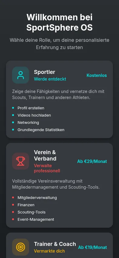 SportSphere OS – Die zentrale Plattform für den Sportmarkt