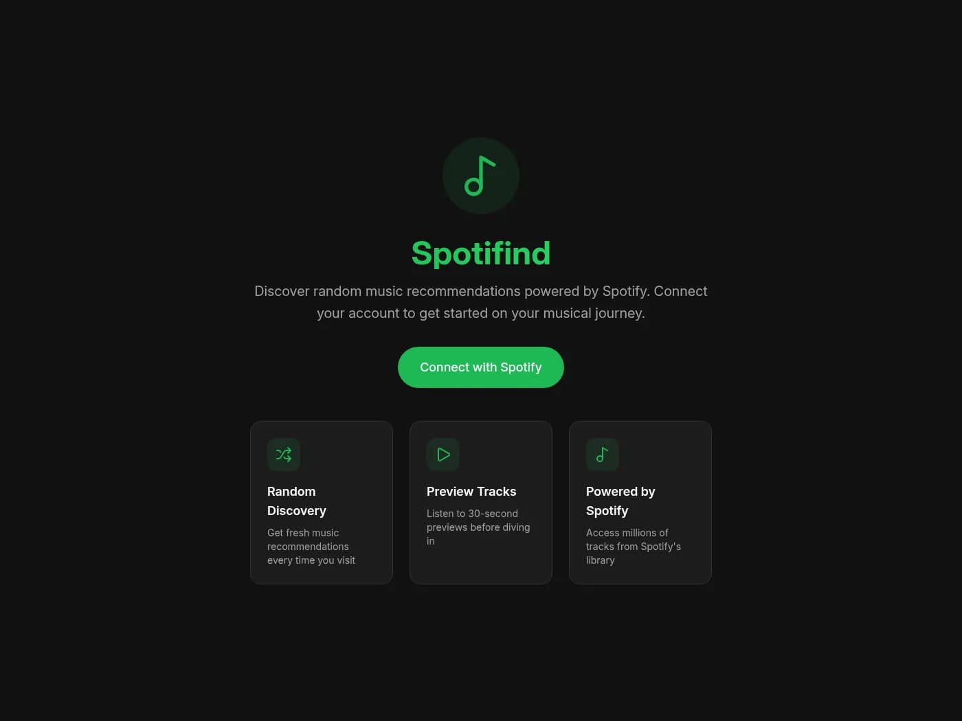 Spotifind: Random Music Recommendations Website